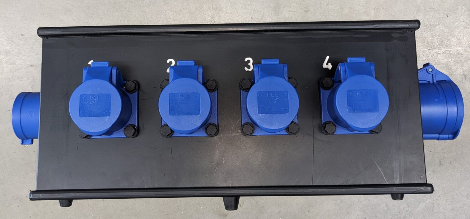 32A 1PH Power Distro for Hire - Red Event Production