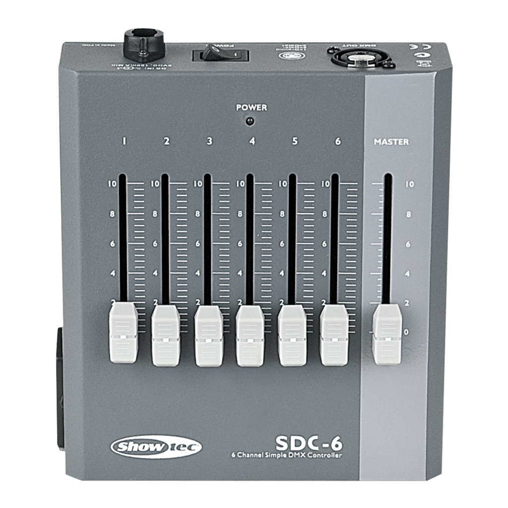 Showtec 6 Channel DMX Lighting Desk for Hire - Red Event Production