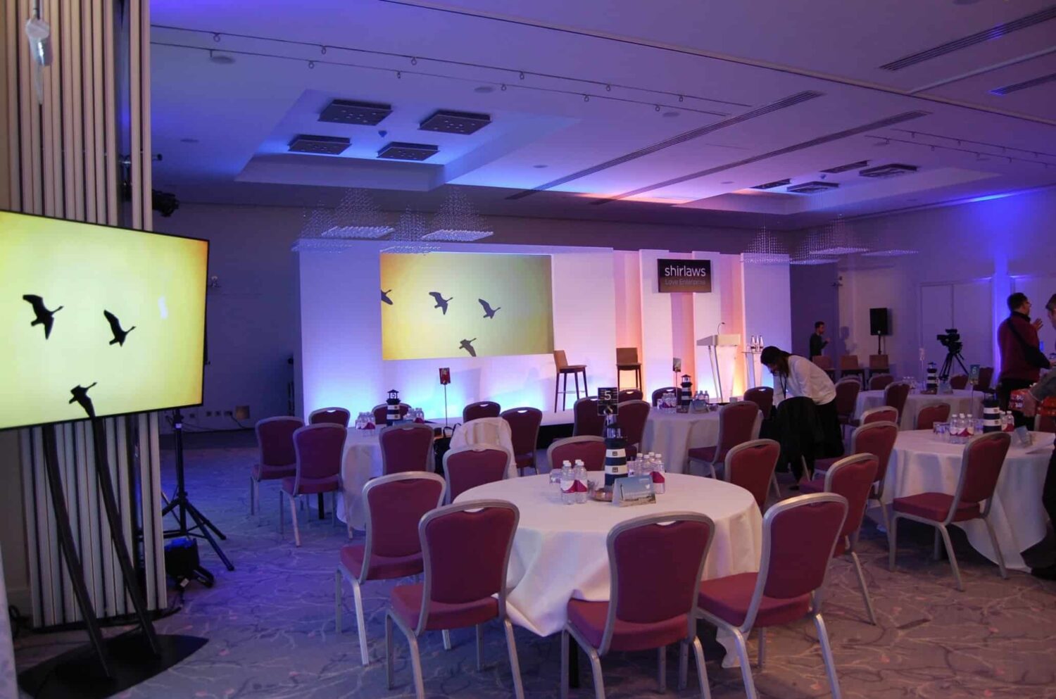 12ft Stage Set Panels - Custom Finish for Hire - Red Event Production