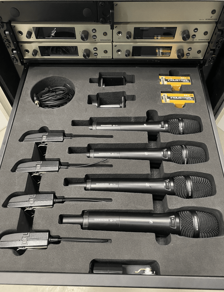 Sennheiser 4 Way G4 Radio Rack for Hire - Red Event Production
