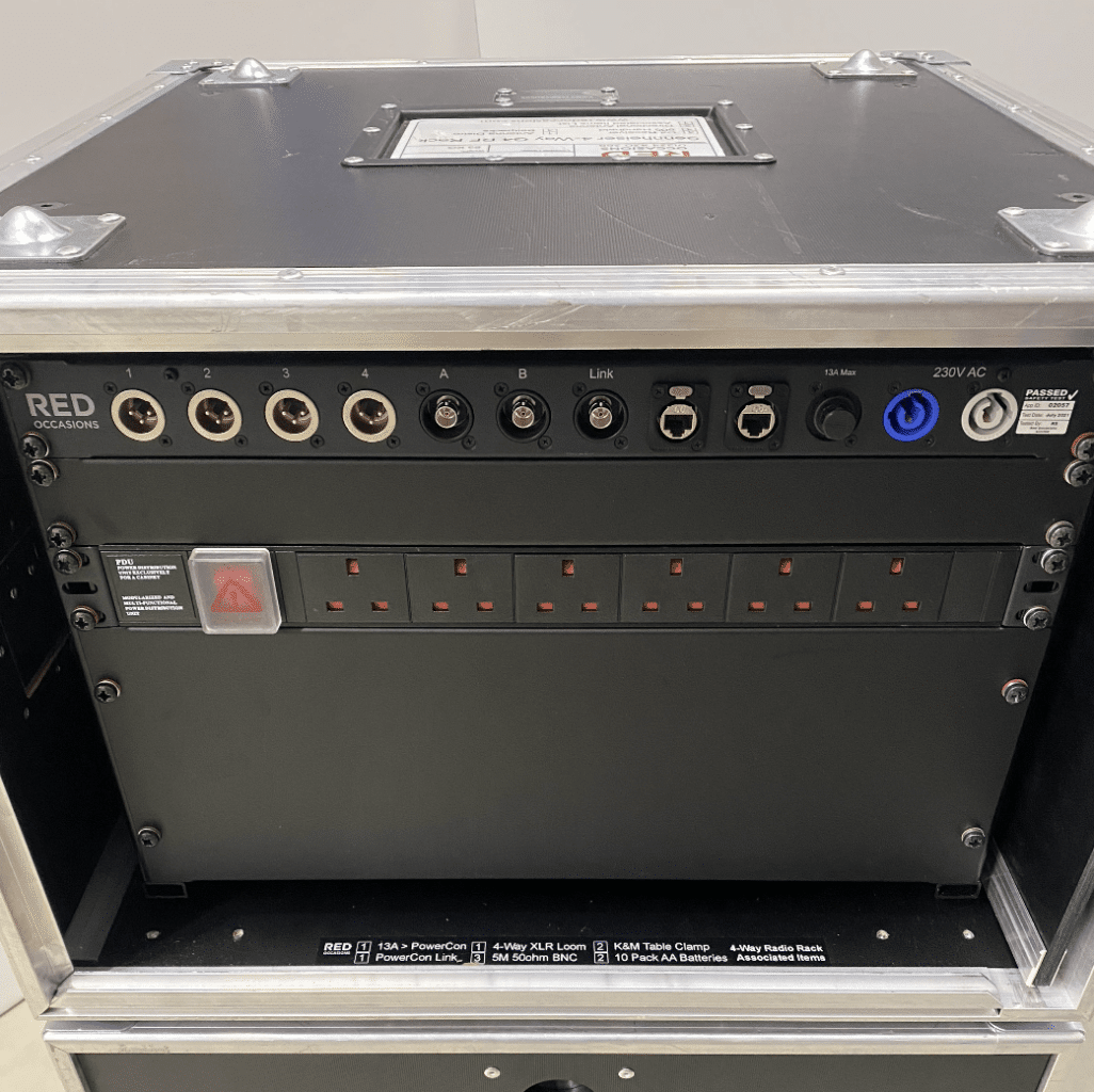 Sennheiser 4 Way G4 Radio Rack for Hire - Red Event Production